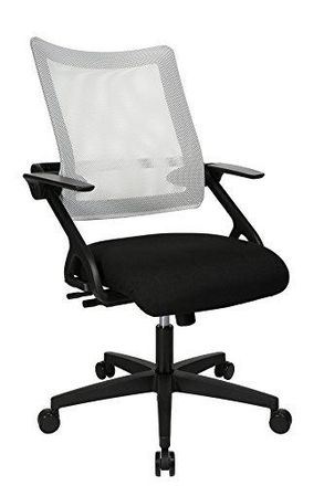 Topstar Topstar New Smove Black-Edition, Bürostuhl, Schreibtischstuhl, inkl. Armstützen, Stoff, schwarz/weiß