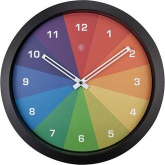 NeXtime Wall Clock 36 cm-Silent-Black/Multicolor-Plastic-nXt Joy