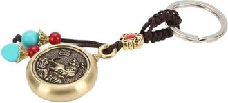 Generic Porte-cl&eacute;s en laiton avec douze porte-cl&eacute;s pouvant tourner et transporter des pendentifs en laiton pour attirer la richesse et la richesse sangle de p