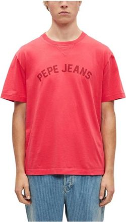 Pepe Jeans London Homme, Tops, Rouge, Taille: S Gio T-shirt