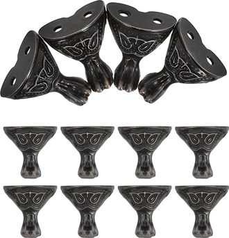 Holibanna 12 Stück Teiliges Antike Boxbeine aus Zinklegierung Schmuckschatullen Eckschutz Retro Möbelbeine und Eckenschützer für Aufbewahrungsboxen Truhen Kommo