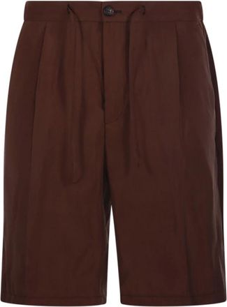 Hev&ograve; Homme, Shorts, Brun, Taille: M Torrelapillo 33 Pleated Shorts