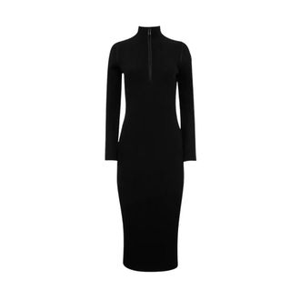 Moncler Femme, Robes, Noir, Taille: 40 FR Knit Dress