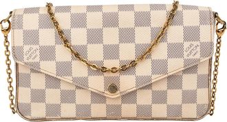 Louis Vuitton Crossbody Bags - Louis Vuitton Damier Azur Monogram Felicie Crossbo - Gr. unisize - in Wei&szlig; - f&uuml;r Damen