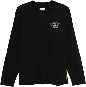 Emporio Armani Homme, Sweatshirts et sweats &agrave; capuche, Noir, Taille: 2XL T-shirt &agrave; Manches Longues avec Logo &Eacute;cusson