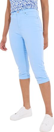 Joe Browns Damen Vintage Turn Up Capri Pants Lässige Hose, hellblau, 44