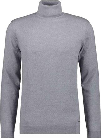Ragman Herren Merino-Pullover Rollkragen Grau-Melange-012, 3XL