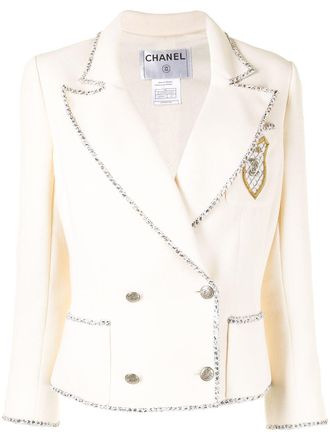 Chanel veste à boutonnière croisée (2005) - Blanc