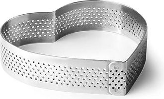 Lacor 68488 - Perforierter Herzring, Mikroperforierter Ring, außergewöhnliches Finish, ideal für Breeze, Edelstahl 18/10, spülmaschinenfest, backofenfest, g