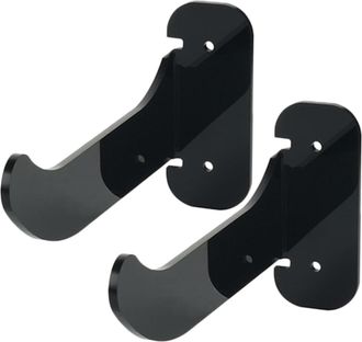 Aboofan Acryl Yogamattenständer Wandhalterung Fitnessgeräte Organizer 2 Stück Schwarz Für Yoga Aufbewahrung