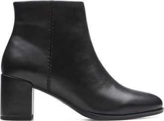 Clarks Femme Freva55 Zip Bottine Chukka, Cuir Noir Noir, 37.5 EU