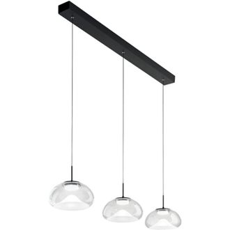 Fabas Luce Brena - Suspension Fabas Luce 3 lumi&egrave;res - led 30 w dimmable - Design lin&eacute;aire transparent
