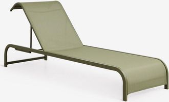 Sklum Verstellbare Liege aus Stahl Marietta Tiefes Gr&uuml;n Olive