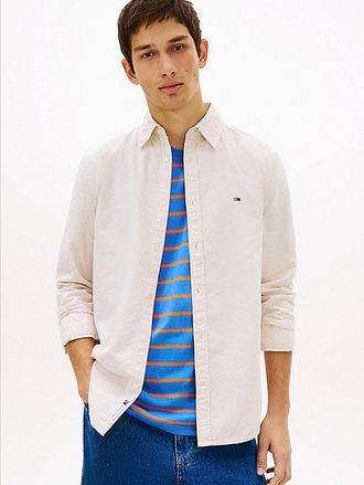 Tommy Hilfiger Chemise Oxford coupe standard &agrave; drapeau brod&eacute;
