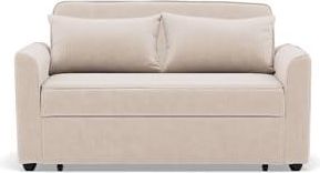 Best Mobilier Ernest - Canap&eacute; Droit 2 Places Convertible en Velours c&ocirc;tel&eacute;, Beige