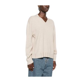 Fabiana Filippi Femme, Pulls, Beige, Taille: 34 FR V-neck Tricots