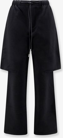 sacai Cotton trousers with a layered trompe loeil design - SACAI - gender_Woman