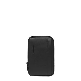 Piquadro Leather Neck Phone Case - Homme - Accessoires - Noir - Taille: ONE Size