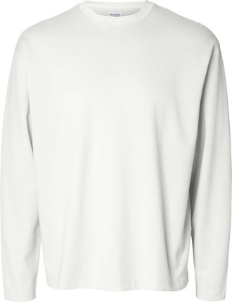 Selected Herren Slhlooseoscar Ls O-Neck Tee Noos, Bright White, XL EU