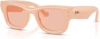 Ray-Ban Wayfarer Puffer Sonnenbrillen Solid Nude Fassung Rosa Glas 47-23