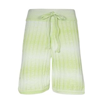 GCDS Gestrickte Bermuda-Shorts mit elastischem Bund - - Shorts - Herren - Gr&uuml;n - XL