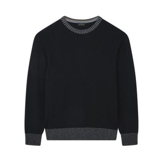 Paul & Shark Innovativer Soft Cool Touch Rundhalspullover - - Knitwear - Herren - Schwarzk - M