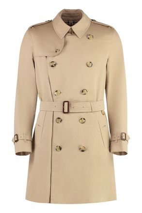 Burberry Double-Breasted Cotton Trench Coat - Beige