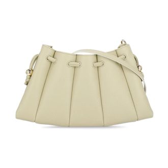 Themoir&egrave; Gr&uuml;ne vegane Leder-Schultertasche mit Zugverschluss - - Bags - Damen - Gr&uuml;n - ONE SIZE