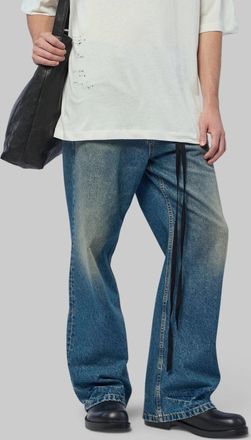 Ann Demeulemeester Alarik 5-pockets Flared Cropped Trousers With Contrast Side Band