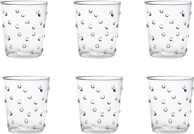 Zafferano Party Gläser Set aus Borosilikatglas im Polka Dot Design ...