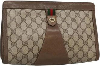 Gucci Pre-owned Cuir pochettes-minaudieres - Femme - Pre-owned - Beige - Taille: ONE Size