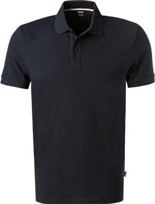 HUGO BOSS Herren Polo-Shirt blau Baumwoll-Piqué