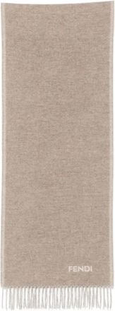 Fendi Logo-Intarsia Kaschmirschal - - Accessories - Herren - Beige - ONE SIZE