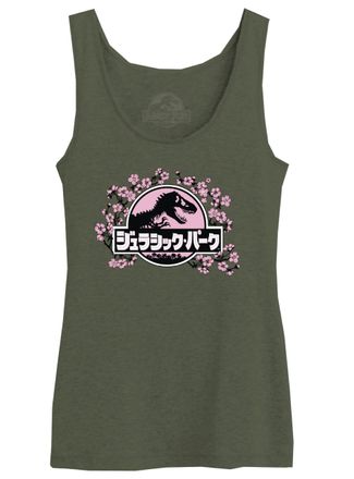 Jurassic Park Damen Wojupamtk012 Tanktop, kaki, X-Large