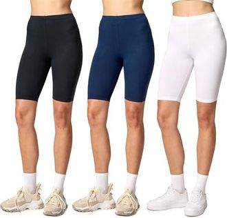 Merry Style Leggings Femme Court Tenue Sport Short MS10-145 (Noir/Marine/Blanc, M)
