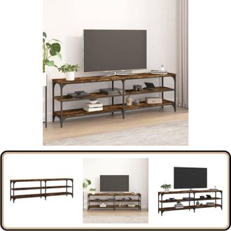 vidaXL Meuble TV chêne fumé 160x30x50 cm bois dingénierie - Meubles Tv - Meuble Tv Industriel - Meuble Tv Rustique - Meuble Tv Bois - Meuble Tv Moderne