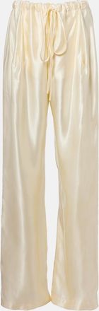 Khaite Pantalon ample Rohen en satin