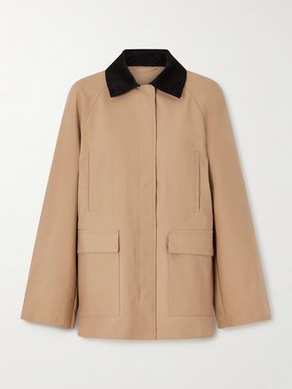 Toteme Summer Country Jacke Aus Beschichtetem Canvas Mit Cordbesatz - Braun