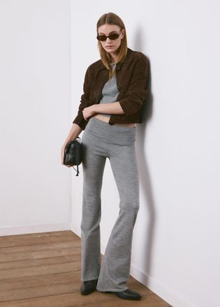 Mango Pull-over maille clout&eacute; gris chin&eacute; moyen - Femme - XS - MANGO