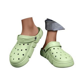 Minetom Clogs Hausschuhe Herren Damen Sommer Hohl Latschen Atmungsaktiv Unisex Gartenschuhe Badeschuhe Strand Pantoffeln Slippers A Gr&uuml;n 47 EU