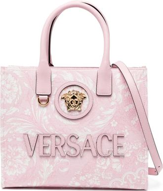 Versace small La Medusa printed tote bag - Rosa