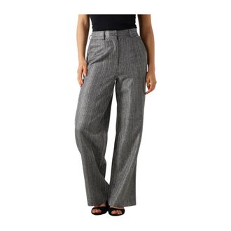 Y.A.S Weite Glitzerhose - - Trousers - Damen - Grau - XS