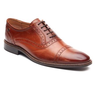 Base London Ascot Oxford Leder Herren Schuhe in verbranntem Tan