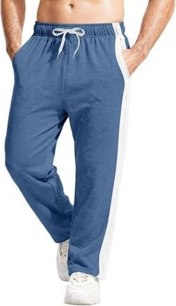 Generic Pantalon de jogging long pour homme - Jambes longues et larges - Pantalon de sport - Pantalon de surv&ecirc;tement - Pantalon de jogging - Pantalon de surv&ecirc;