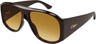 Chlo&eacute; Lunettes de soleil Izia Pilot - Femme - Accessoires - Brun - Taille: 60 MM