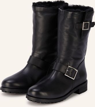 Jimmy Choo London Biker Boots schwarz