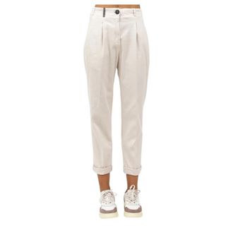 PESERICO Galardina Baumwollhose - - Trousers - Damen - Wei&szlig; - XL