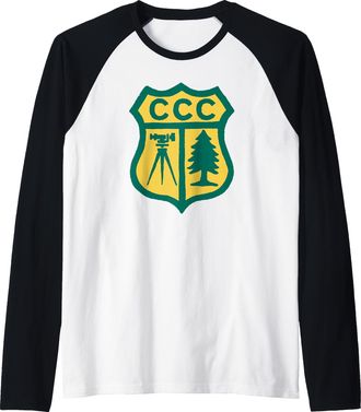 Giant Step Design Co. Vintage Civilian Conservation Corps Retro CCC Logo Raglan