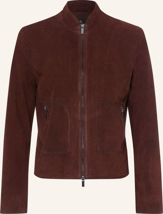 Milestone Lederjacke Msjess rot
