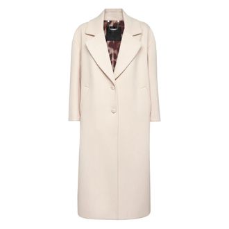 Philipp Plein Femme, Manteaux, Beige, Taille: 42 FR Manteau Iconique en M&eacute;lange de Laine